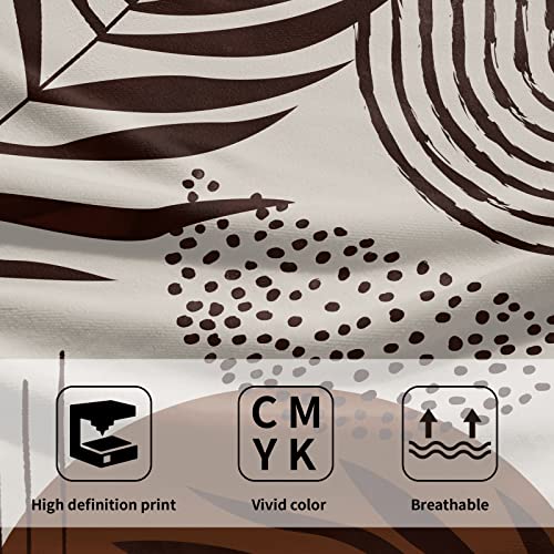 Giwawa Brown Leaves Hand Towels Boho Leaf Soft Thin Bath Towel Set of 2 Highly Absorbent Decorative Kitchen Dish Guest Towel for Spa Gym Hotel