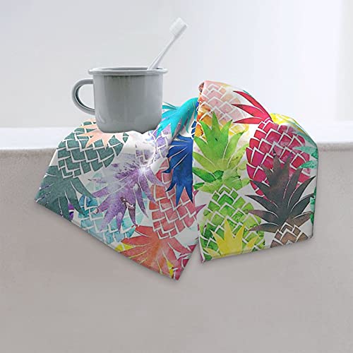XWQWER Hawaiian Tropical Pineapple Hand Towels Ultra Soft Highly Absorbent Bathroom Towel, Multipurpose Kitchen Dish Guest Towel for Gym, Hotel, Spa and Home Decor(27.5 x 12 in)