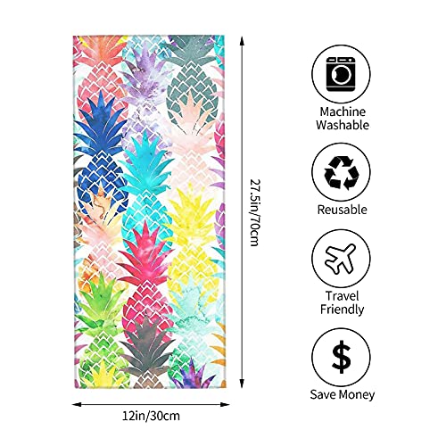 XWQWER Hawaiian Tropical Pineapple Hand Towels Ultra Soft Highly Absorbent Bathroom Towel, Multipurpose Kitchen Dish Guest Towel for Gym, Hotel, Spa and Home Decor(27.5 x 12 in)