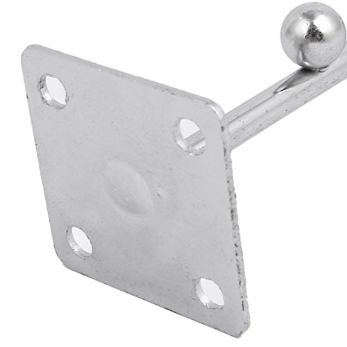 uxcell Wall Mount Waved Hanger Rack 5 Beads Garment Display Hook