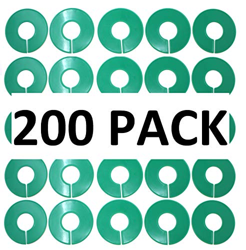JSP Manufacturing Green Round Plastic Blank Rack Size Dividers - Multi-Pack (200)