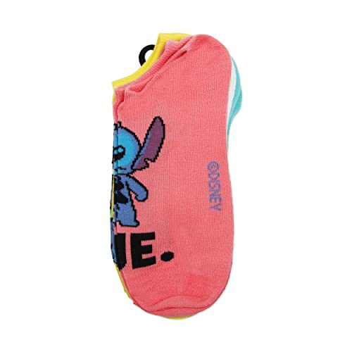 Disney womens Lilo & Stitch 5 Pack No Show Casual Sock, Multi, 9 11 US