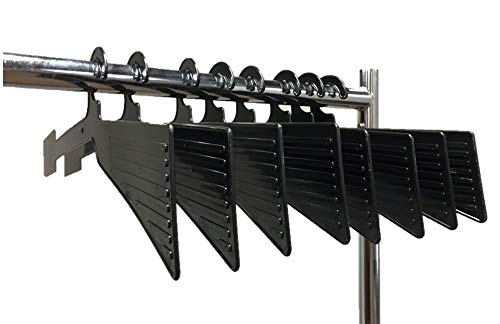 NAHANCO Extra-Long Stockroom Rail Divider with Straight Body, 21 ½” L - Black