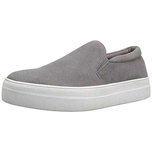Steve Madden Women's Gills Sneaker, Grey Suede, 7.5 Wide