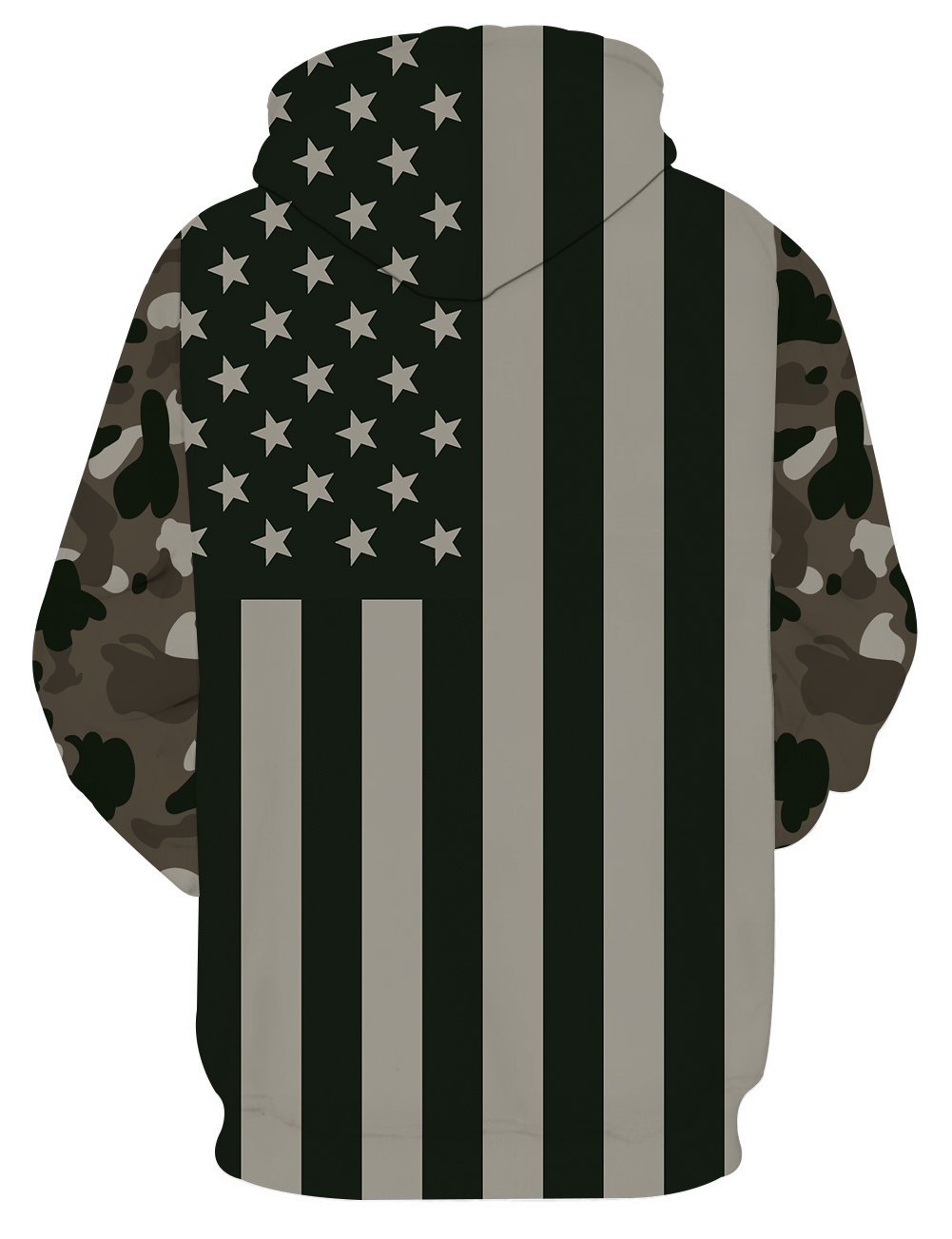 SYAIMN Unisex 3D Pullover Hoodies for Men Women Black Strip Graphic Hooded Hoodie with Pocket Medium