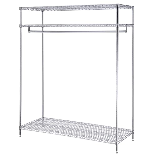3-Shelf Garment Floor Rack, 24"D x 60"W x 74"H
