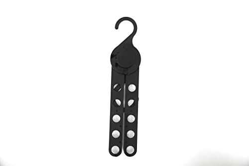 Closet Organizer Foldable Hangers - Bigtime Closet Space Saver - Holds 20lbs Durable & Portable - Use at Home, Dorm, and Office (Black 20 Pack)