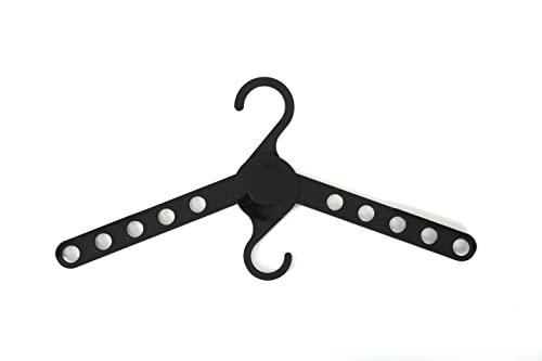 Closet Organizer Foldable Hangers - Bigtime Closet Space Saver - Holds 20lbs Durable & Portable - Use at Home, Dorm, and Office (Black 20 Pack)