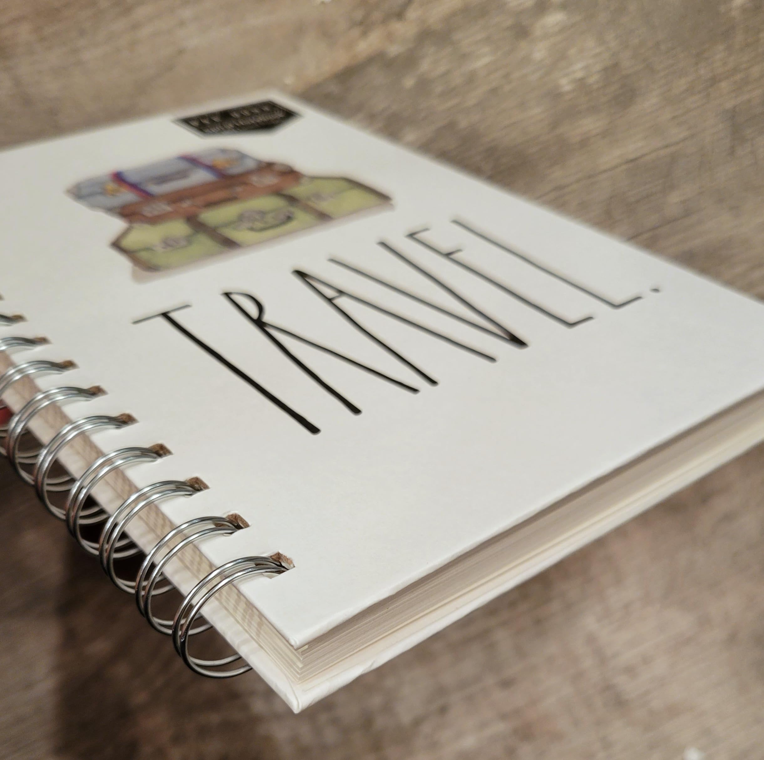 Rae Dunn Large Letter Travel. Spiral Notebook (160 lined pages)