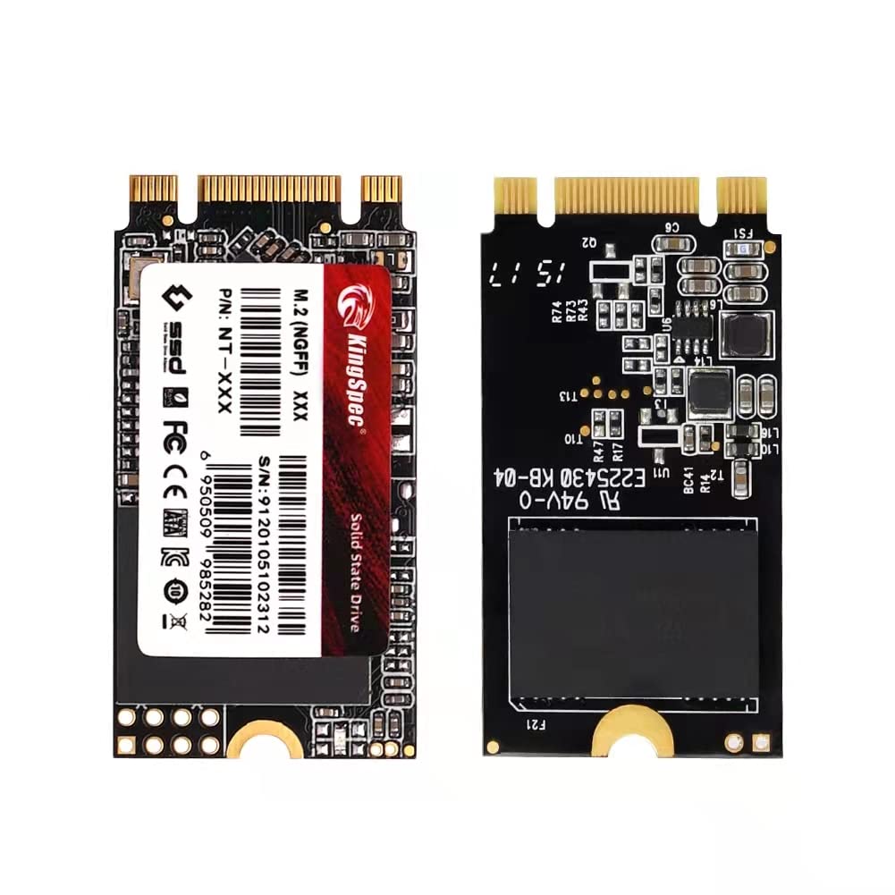 KingSpec M.2 SATA SSD, 128GB 2242 SATA III 6Gbps Internal M.2 SSD, Ultra-Slim NGFF State Drive for Desktop/Laptop/Notebook (2242, 128GB)