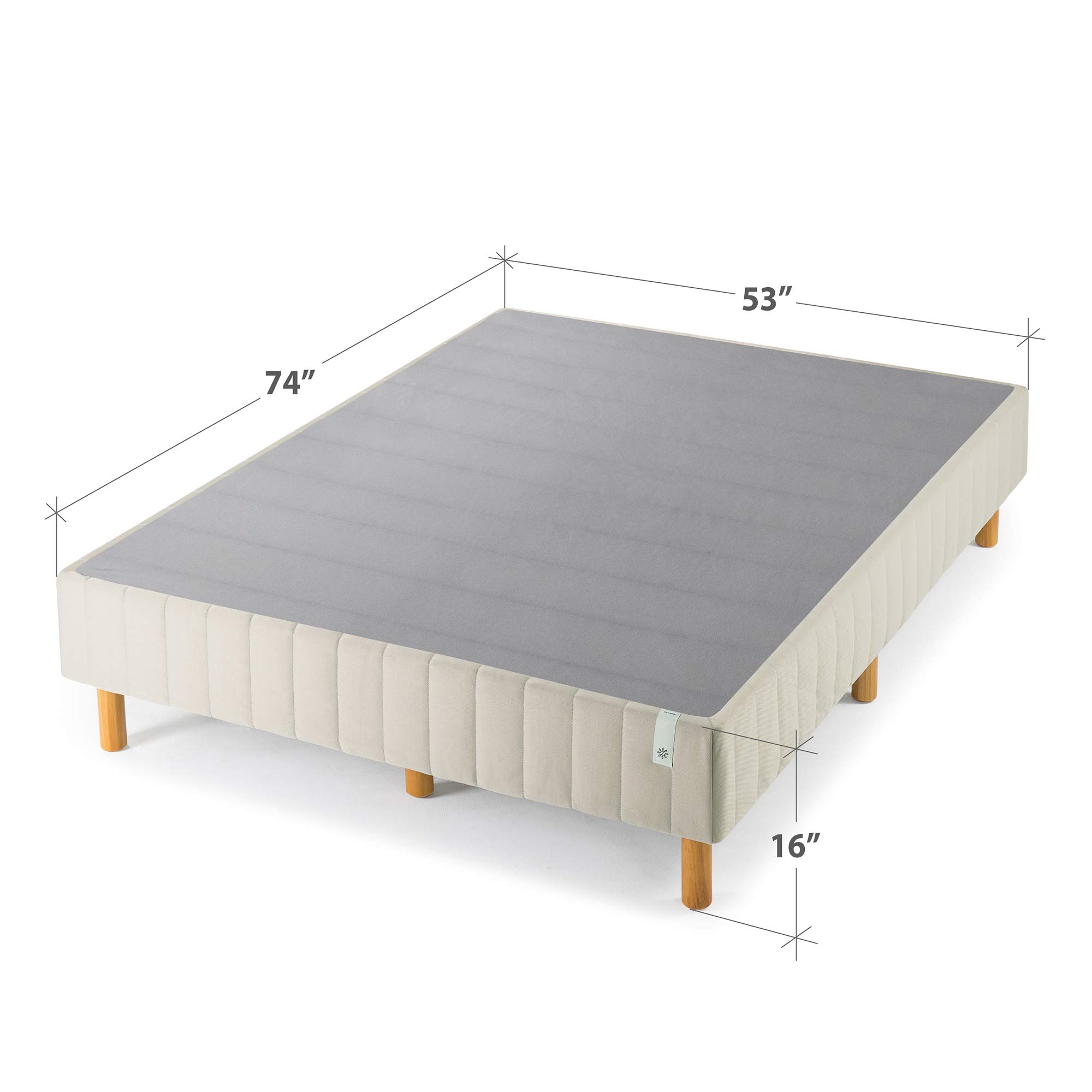 ZINUS GOOD DESIGN Award Winner Justina Metal Mattress Foundation, 16 Inch Platform Bed, No Box Spring Needed, Full, Beige
