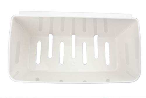 LADYBEE7LES Bath Shelve, Adhesive Shelf Shower Caddy Bathroom Organizer, No Drill Wall Mounted Shower Caddy Basket plastic,White Storage Rack for Bathroom/Kitchen