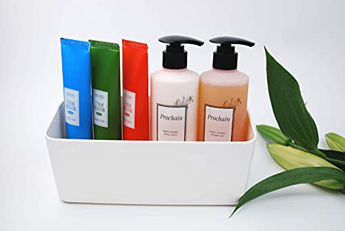 LADYBEE7LES Bath Shelve, Adhesive Shelf Shower Caddy Bathroom Organizer, No Drill Wall Mounted Shower Caddy Basket plastic,White Storage Rack for Bathroom/Kitchen