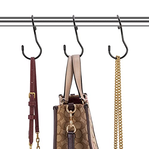 CINPIUK 10 PCS Purse Hangers for Closet, Heavy Duty Twisted Metal Hooks Hang Purses in Closet, Handbag Storage Organizer Closet Hooks for Hanging Purses, Scarves, Belts, Hats