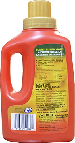 Scent Killer Gold Autumn Formula Odor Eliminator Laundry Detergent for Hunting Gear, 32 Fluid Ounces