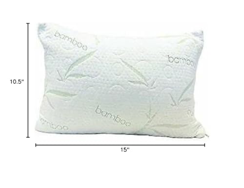 Memory Foam Travel Pillow - Camping Pillow - Cooling Rayon Made from Bamboo and Polyester Cover - Machine Washable - Great for Airplanes and Cars