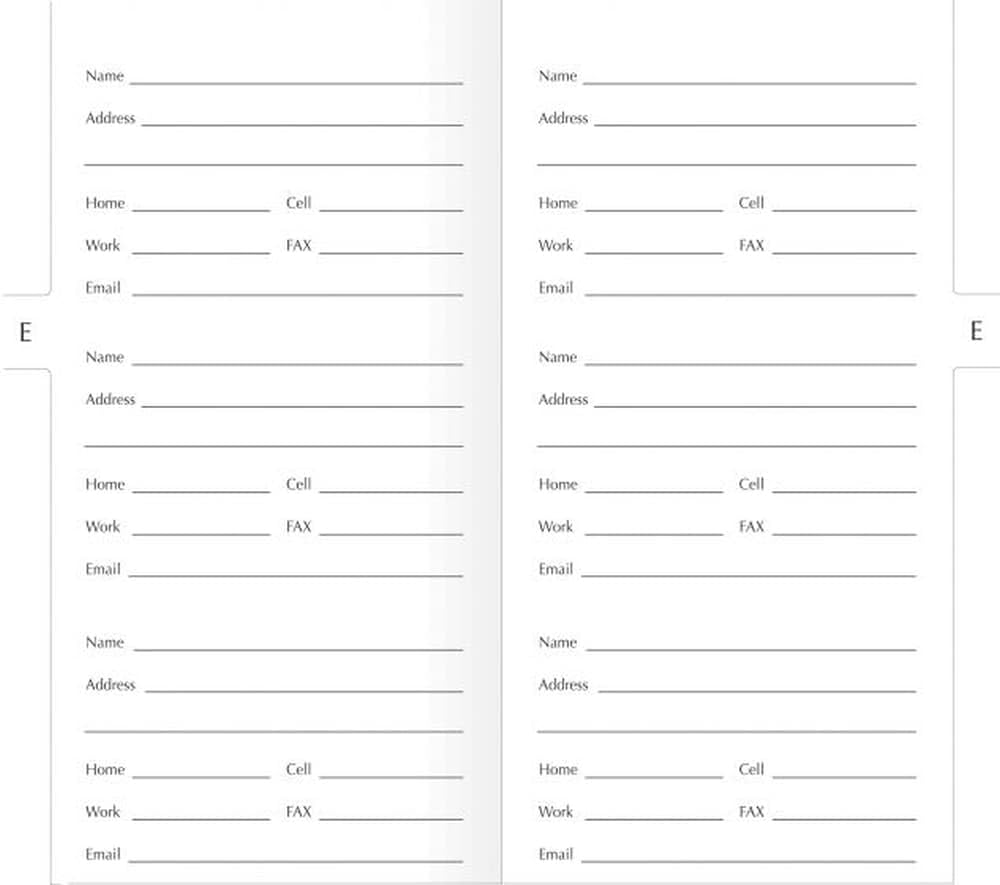 Lang Companies, A Quiet Evening Pocket Address Book