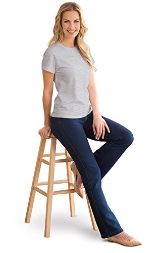 PajamaJeans Petite Jeans for Women - Petite Pull On Jeans, Indigo, XS