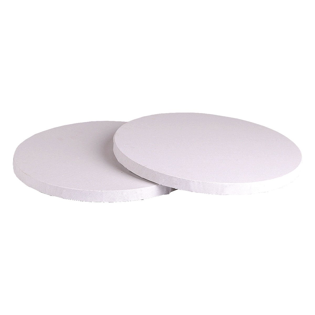 Transon 12inch Artist Round Canvas Primed Stretched Canvas Ready for Painting Pack of 2