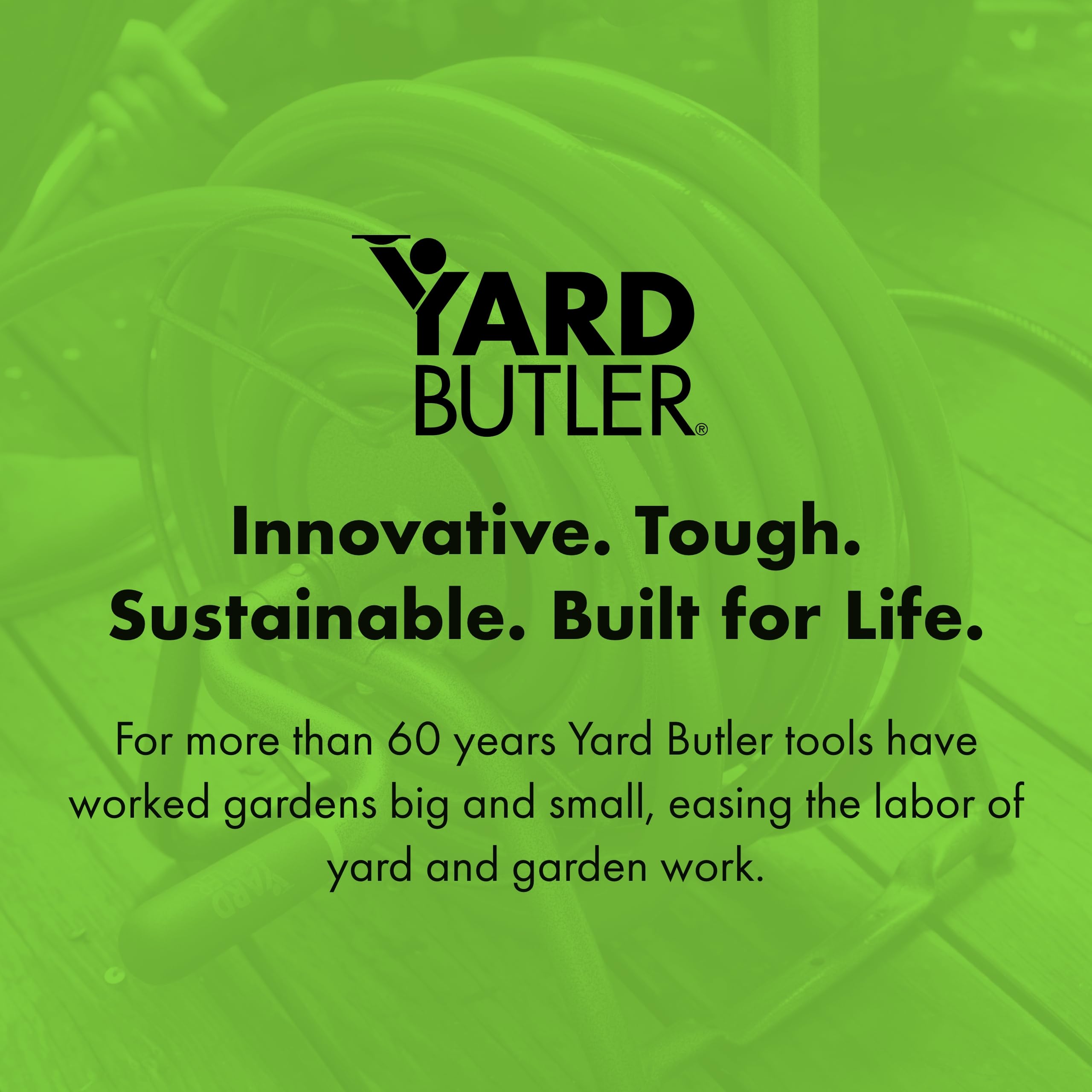 Yard Butler Handy Reel Silver Vein - Compact & Easy-to-Use Garden Hose Reel - Portable Design with Mounting Option - Make Watering Your Plants, Flowers & Lawn Easy