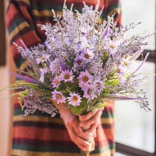 G Home Collection RusticReach Artificial Flower Bouquet Purple Country Flowers 20" Tall