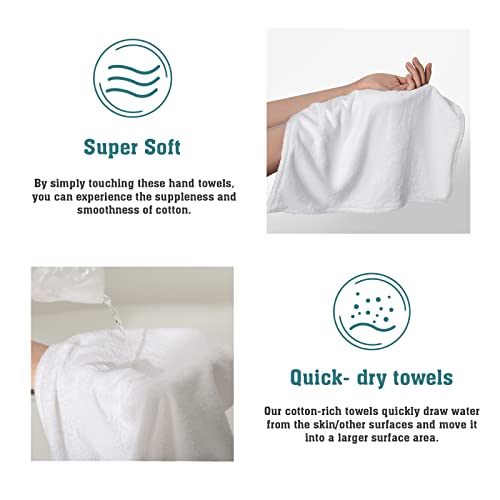 Wild Flowers Hanging Tie Towels Set 2 Pcs Summer Spring Floral Kitchen Hand Towel Absorbent Soft Coral Velvet Tea Bar Dish Dry Cloth for Kitchen Bathroom