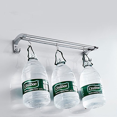 OMOONS Wall Mounted Bathroom Fittings Double Thicken Towel Shelf,Stainless Steel Towel Bar/50Cm