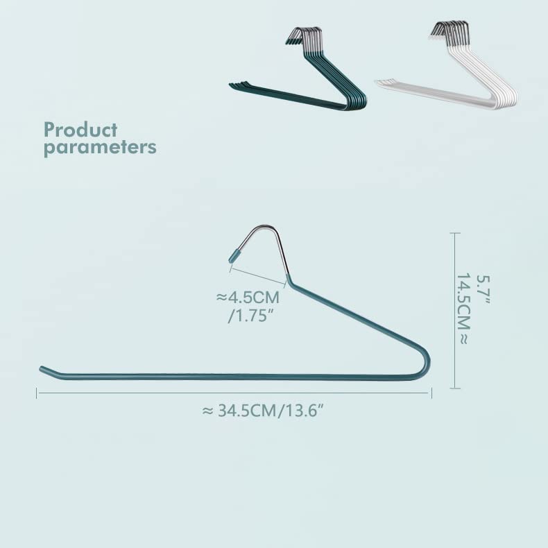 UPRA Multiple Slack/Trousers Pants Hangers 10 Pack,Anti-Rust Chrome Metal Hangers,Non Slip Rubber Coating,Space Saving,Open Ended or Easy-Slide Pant Airing Wet Clothes-Without Neckline Wrinkles,Green
