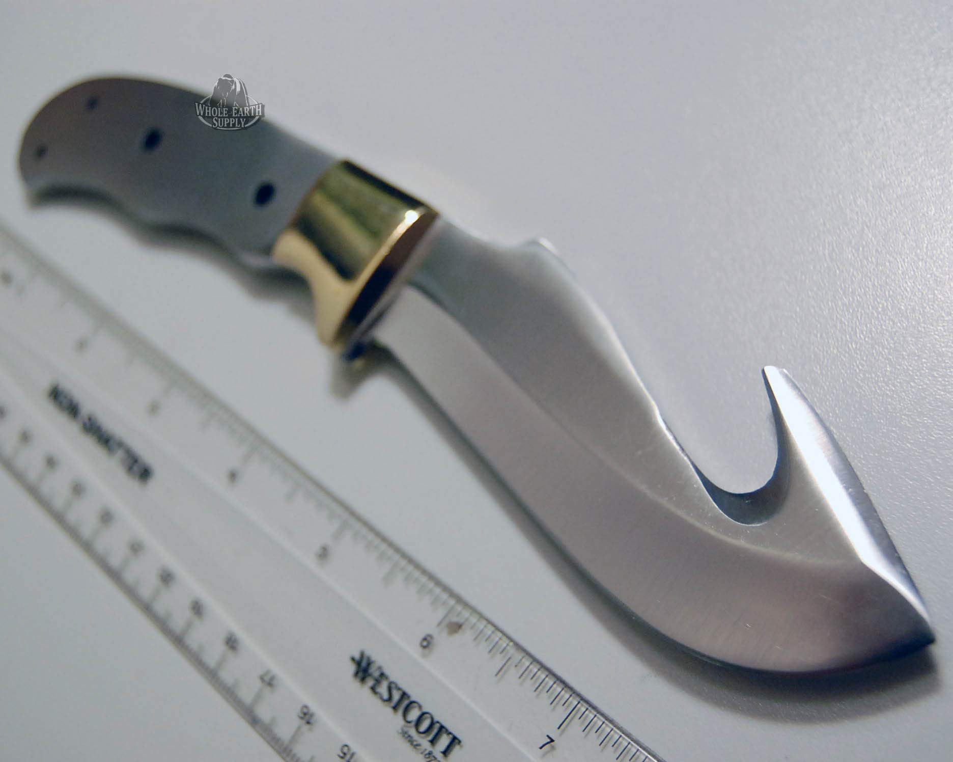 Whole Earth Supply 420 Stainless Steel Knife (420 Stainless Steel, Pair of 4 inch Guthook Blades)