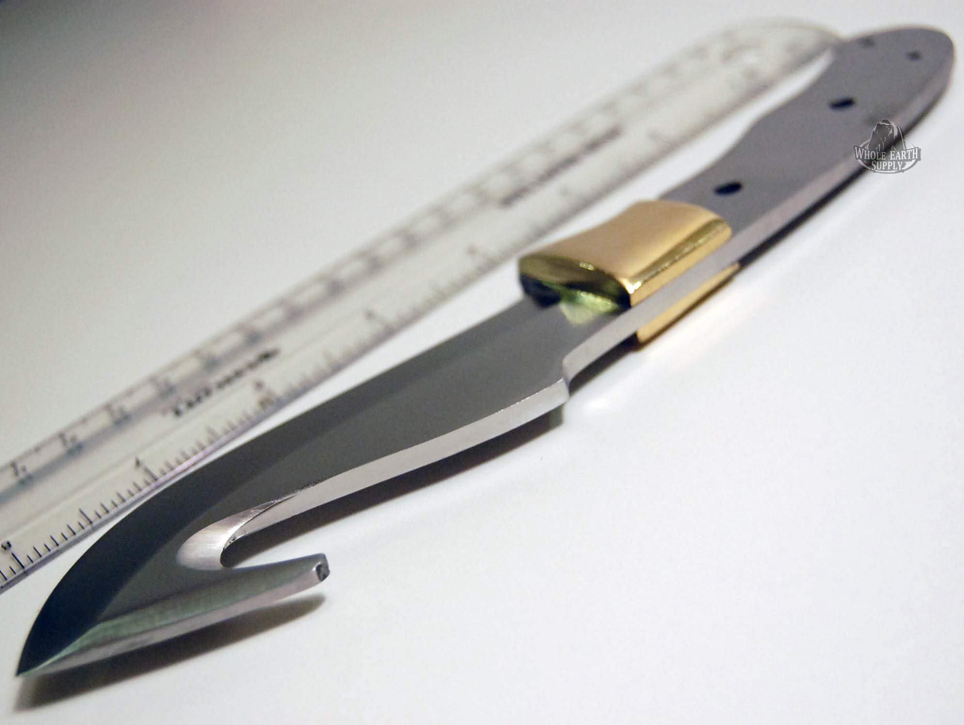 Whole Earth Supply 420 Stainless Steel Knife (420 Stainless Steel, Pair of 4 inch Guthook Blades)