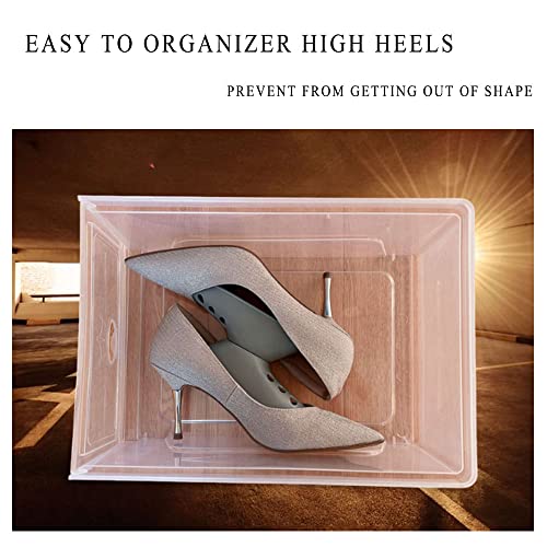 Bayou Shoe Space Saver for High Heels, 8 PCS Removable Double Deck Shoe Rack Holder, Stackable Shoe Stacker for Closet Organization, 50% Space-Saving (Grey)