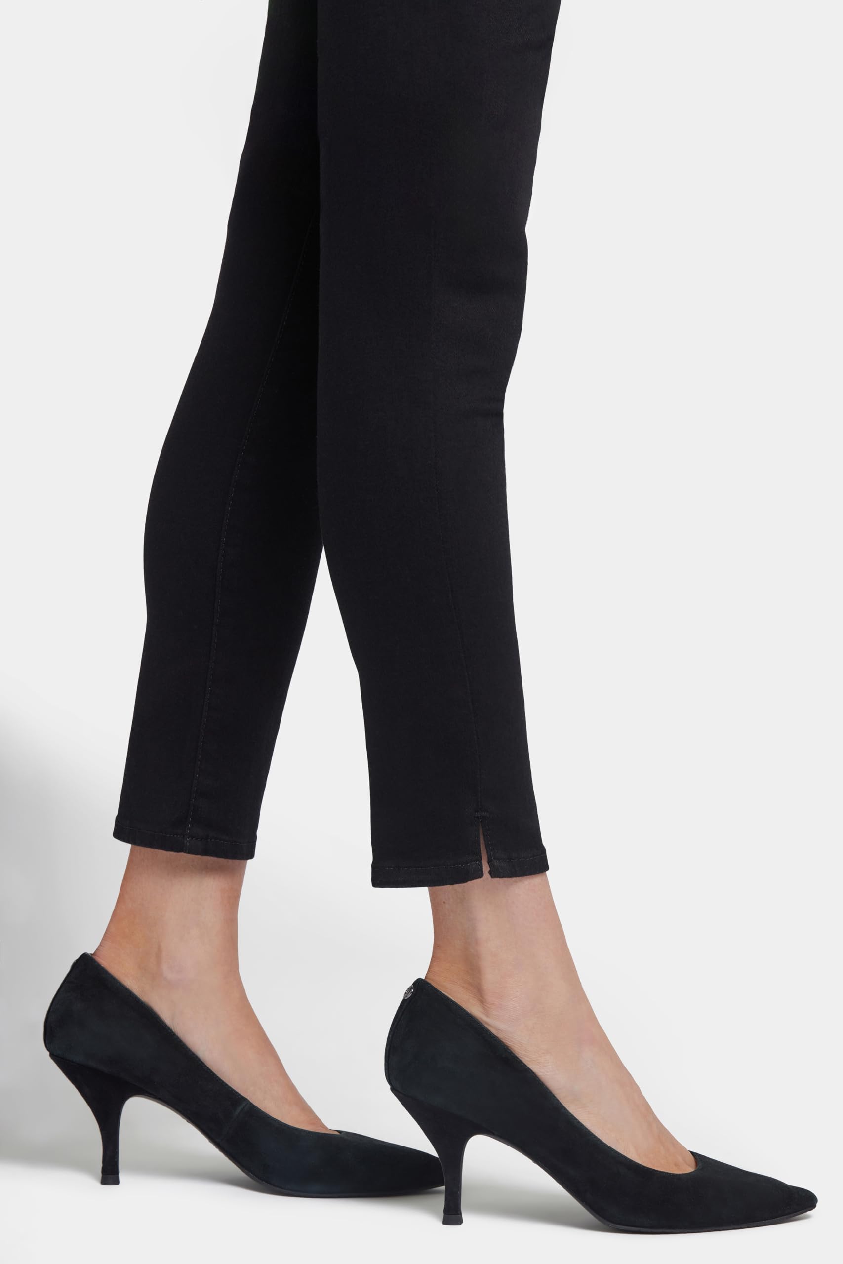 NYDJ womens Petite Skinny Ankle Pull-on | Slimming & Flattering Fit jeans, Black, 16 Petite US