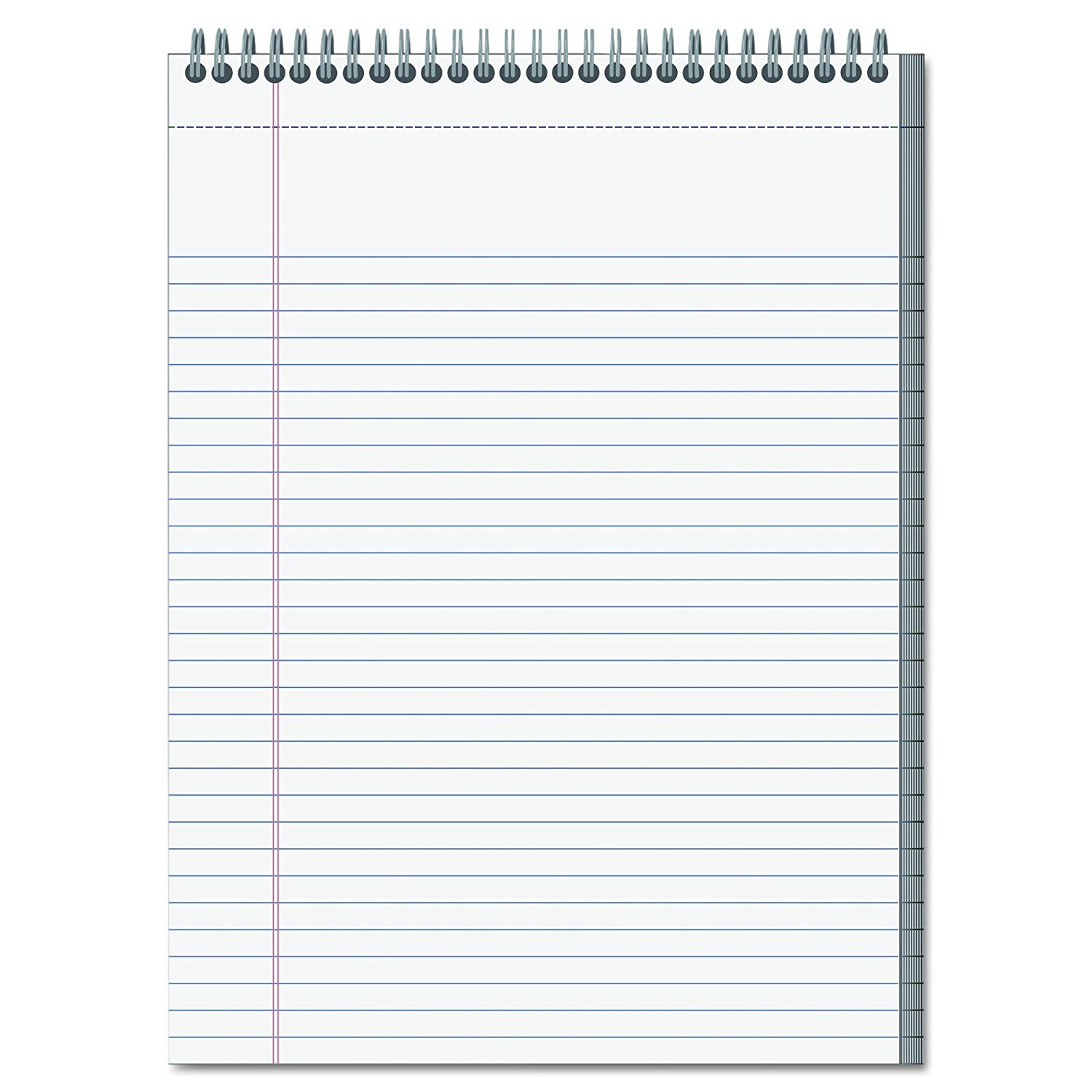 Mead Cambridge Notebook, Wirebound Notepad, Stiff-Back, 8.5 x 11 inches, White, 6 Pack (59882)