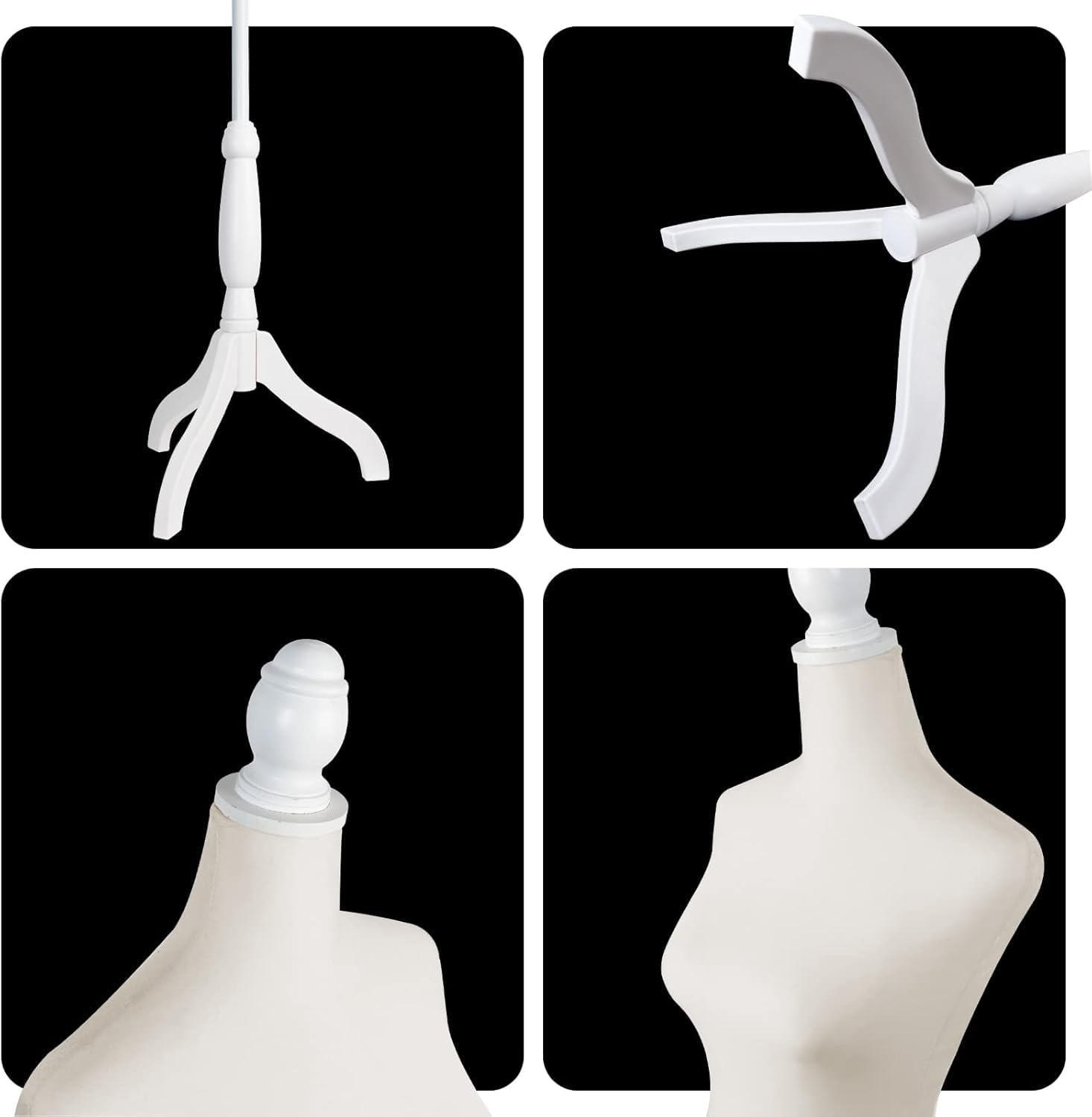 Female Dress Form Mannequin Torso Manikin Body with Adjustable Tripod Stand for Sewing Dressmakers Dress Jewelry Display (Beige)