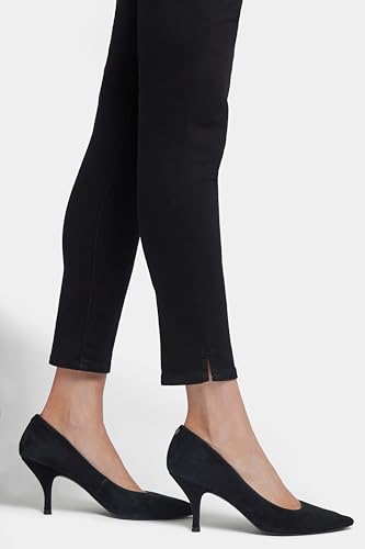 NYDJ womens Petite Skinny Ankle Pull-on | Slimming & Flattering Fit jeans, Black, 16 Petite US