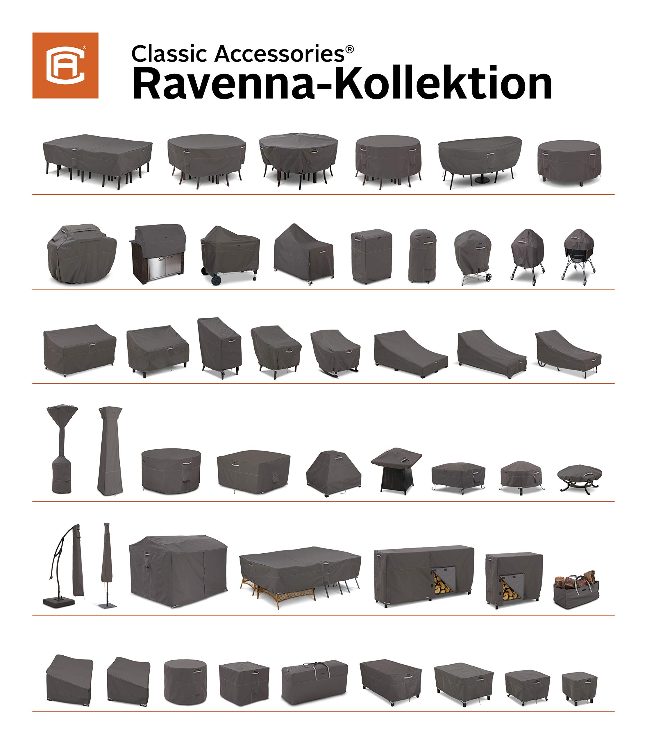 Classic Accessories Ravenna Water-Resistant 38 Inch BBQ Grill Cover