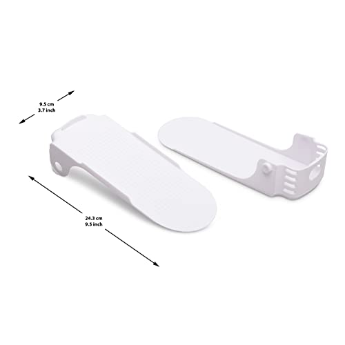 CWBEATS Shoe Slot Organizer - 20 Pieces Double Deck Shoe Rack Design - 4 Adjustable Heights - Complete with Sneaker Balls