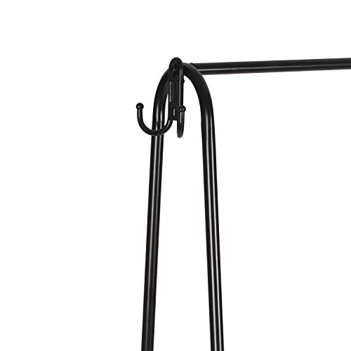 Organize It All Garment Rack with 2 Tier Shelving, Assembled Dimensions: 23. 7” x 14. 09” x 59. 06, Multi-Functional, Great for Storing Shoes, Space Saving, Freestanding,