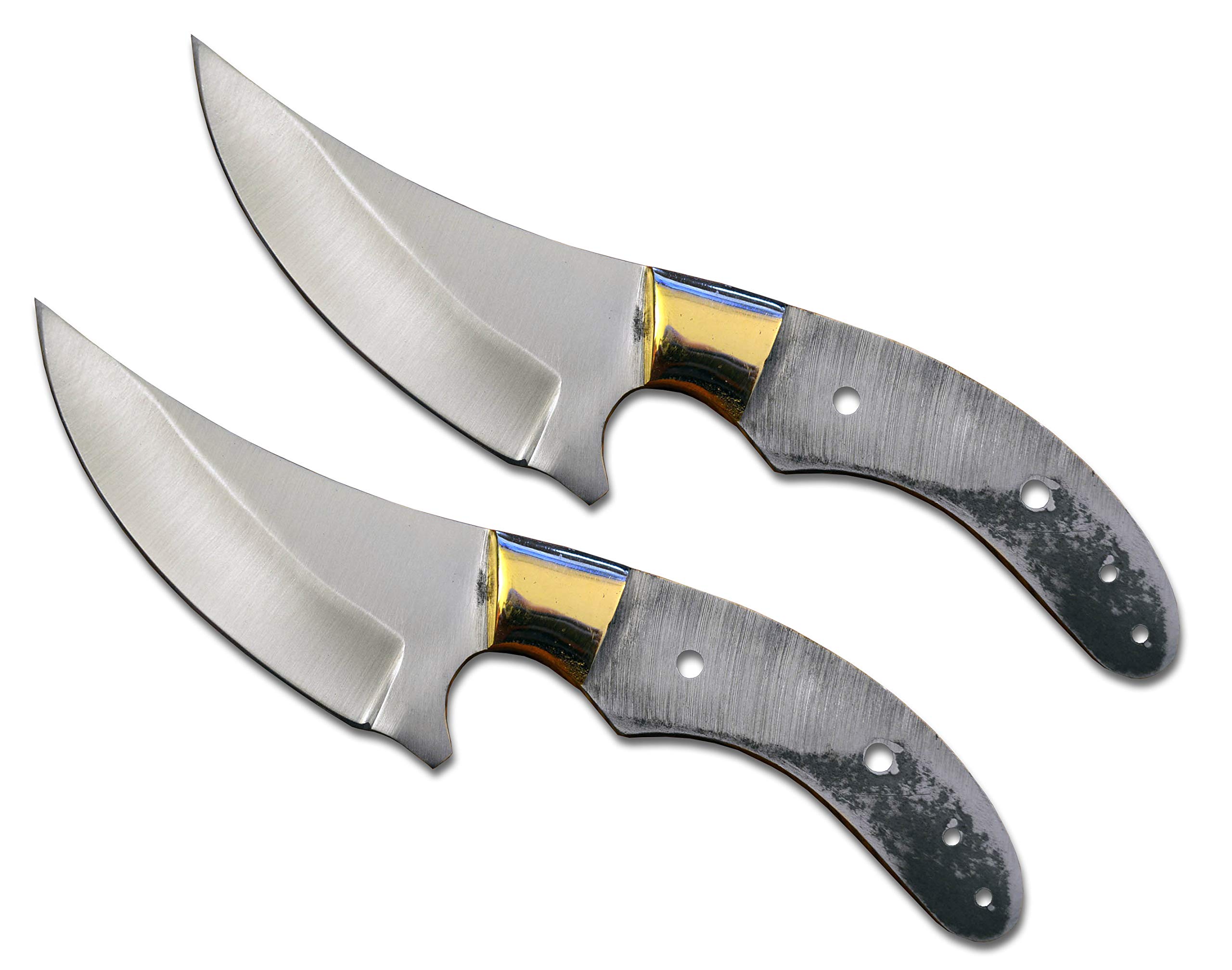 Whole Earth Supply 420 Stainless Steel Knife (420 Stainless Steel, Pair of 3.5 inch Upswept Skinning Blades)