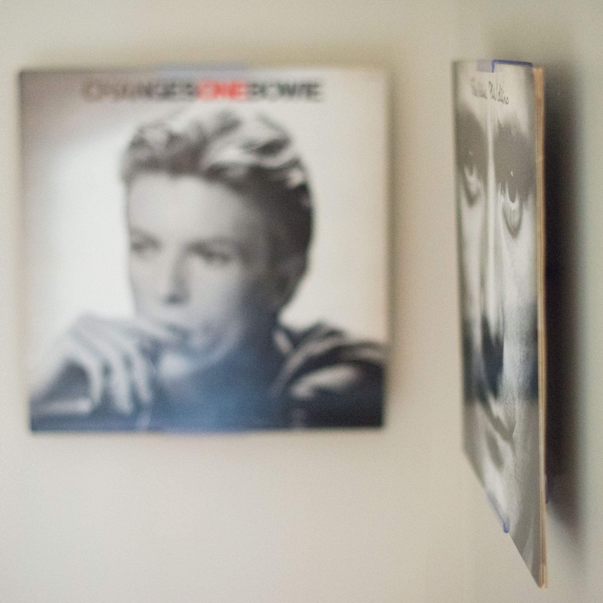 CollectorMount Album Mount 2 Pack Wall Mount Album Frame Brackets or Shelf Stand, Adjustable, Clear to display Vinyl Records