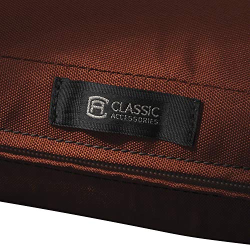 Classic Accessories Ravenna Water-Resistant 21 x 20 x 4 Inch Patio Back Cushion, Spice, Outdoor Loveseat Cushions