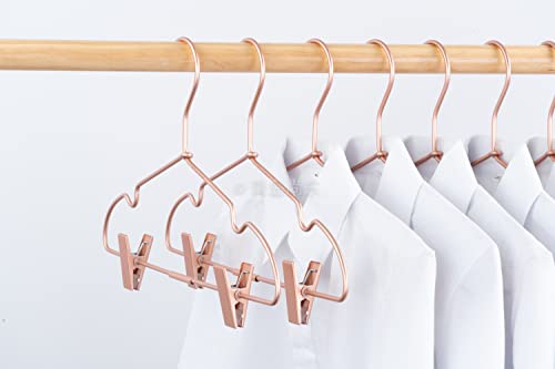 Koobay Clothes Hangers for Baby Metal Hangers with Adjustable Clips, 10PACK, Heavy-Duty and Space-Saving for Pants,Skirts, Coat, Dress (10)