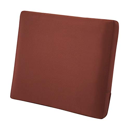 Classic Accessories Ravenna Water-Resistant 21 x 20 x 4 Inch Patio Back Cushion, Spice, Outdoor Loveseat Cushions