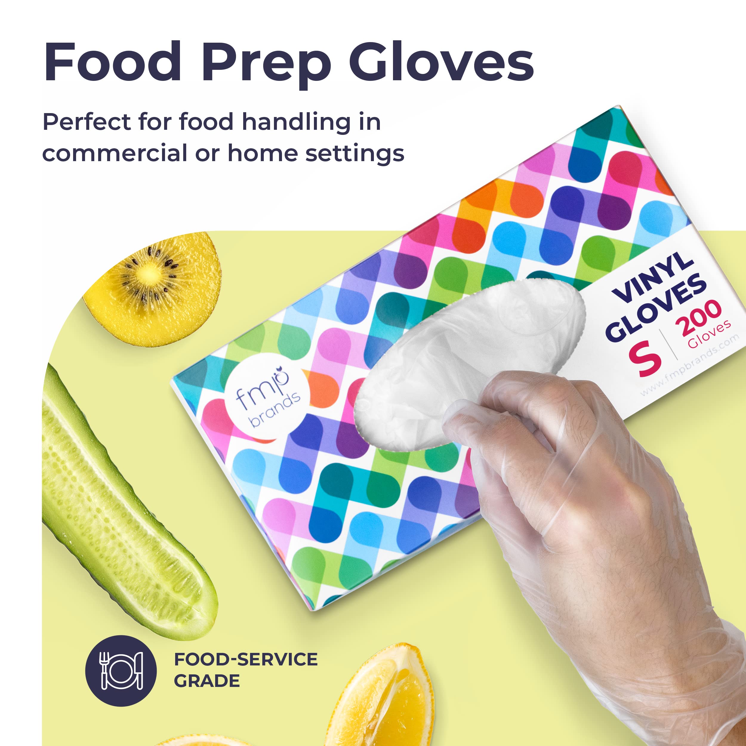 Fit Meal Prep 200 Pack Disposable Gloves Medium Food Safe Gloves Latex Free Powder Free Clear Gloves Food Prep for Cooking, Kitchen, Cleaning
