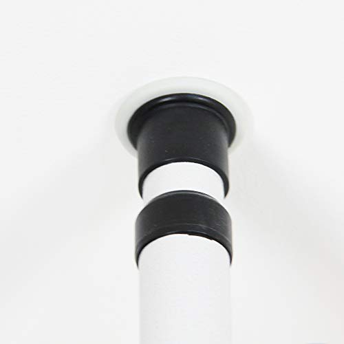 Goldcart 3202 Telescopic Garment Rack, Heavy Duty Design Movable DIY by Hand No Damage to Wall Ceiling Hanging Rail, 0.7-1.3 Meters Wide Adjustable, 120 Kilogram Loading, Reach Hook Included, White