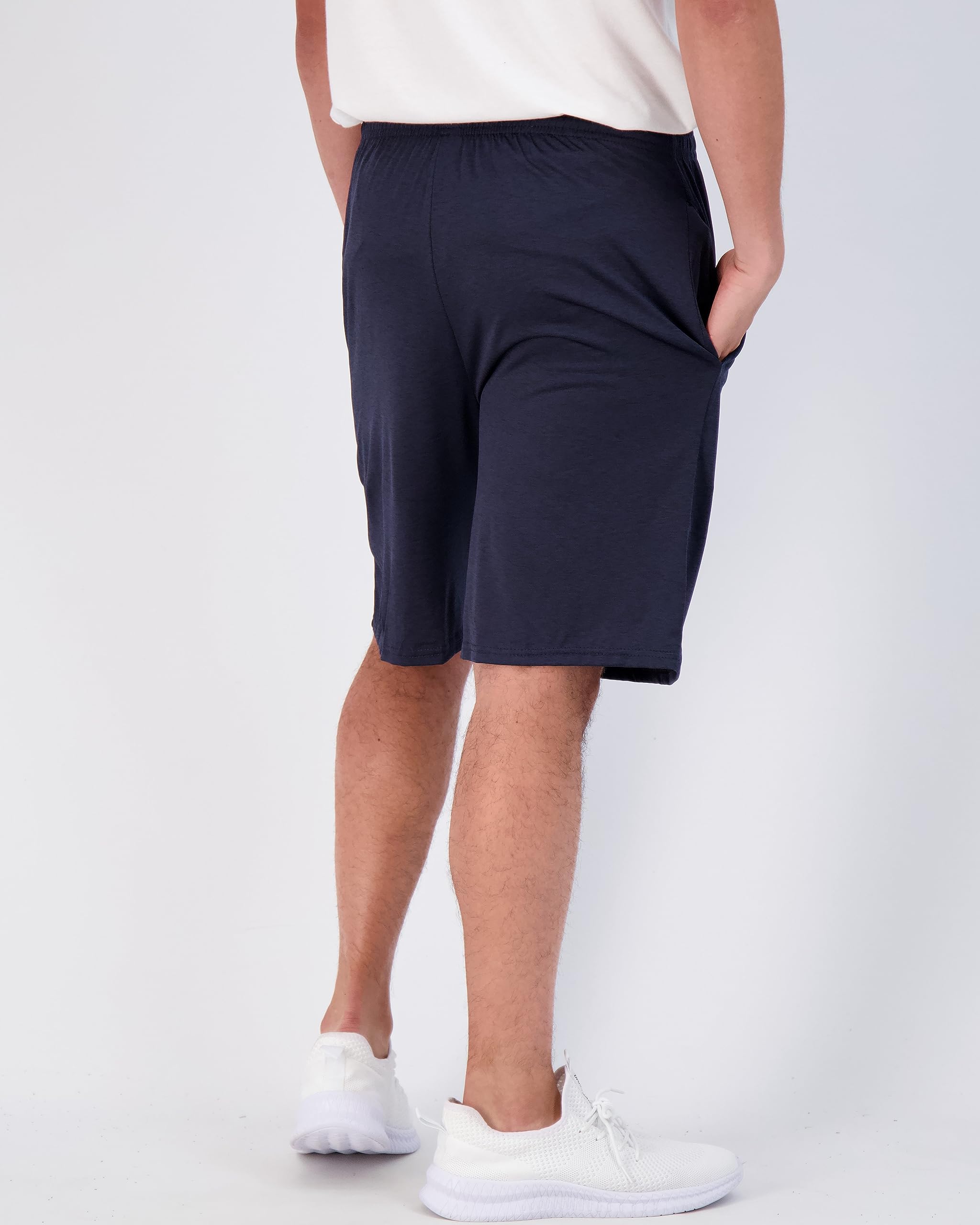 Real Essentials Mens Dry Fit Shorts Dri Active Wear Short Men Athletic Performance Basketball 9 Inch Inseam Sweat Tennis Soccer Running Essentials Gym Casual Workout Sports, Set 5, M, Pack of 5