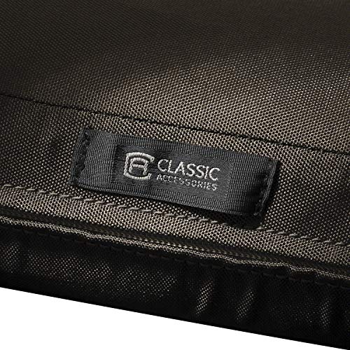 Classic Accessories Ravenna Water-Resistant 21 x 19 x 5 Inch Patio Seat Cushion, Espresso, Patio Loveseat Cushion
