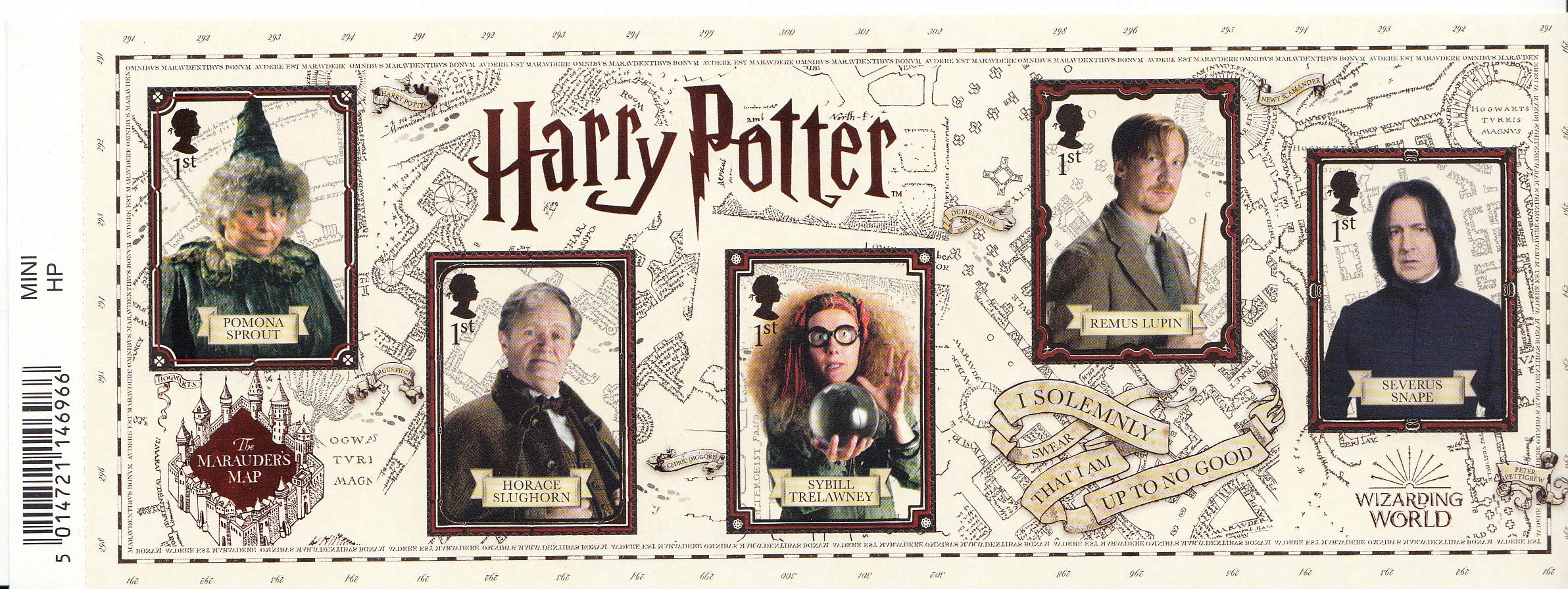 Harry Potter Miniature Sheet Royal Mail Postage Stamps 2018