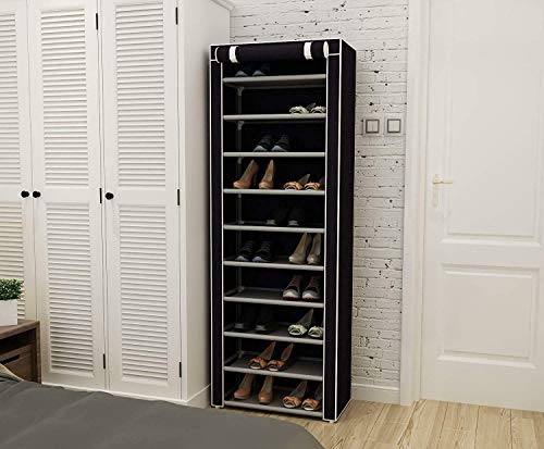 6768 - 10 Tiers 30 Pairs Shoe Tower Cabinet Standing Storage Space Saving β MN27