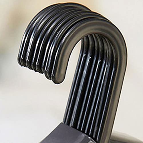 DOUBAO 10pcs Adult Clothing Hanger Portable Household Clothe Dress Organizer Closet Space Saver Black